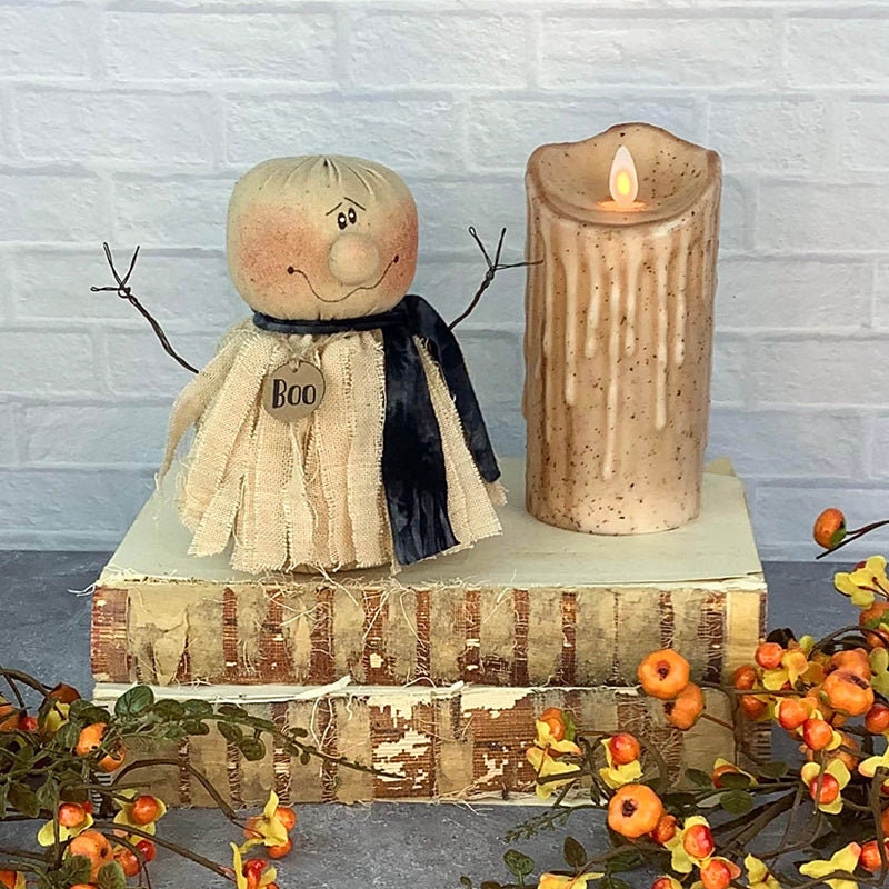 Boo the Groovy Ghost– Handmade Primitive: Whimsical Soft Sculpture ...