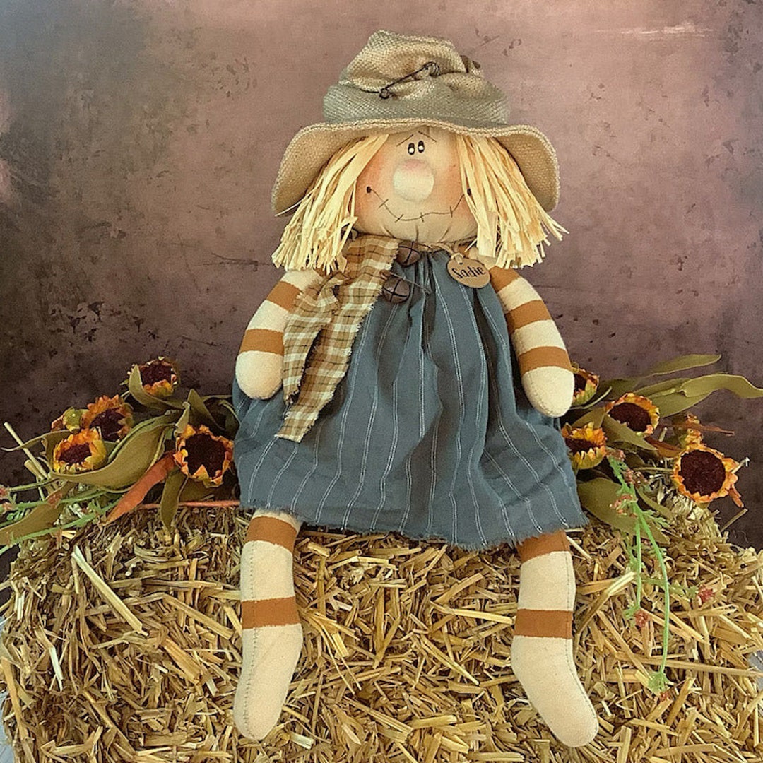 Honey and Me, Scarecrow Doll, Soft Sculpture Doll, Fall Home Decor ...