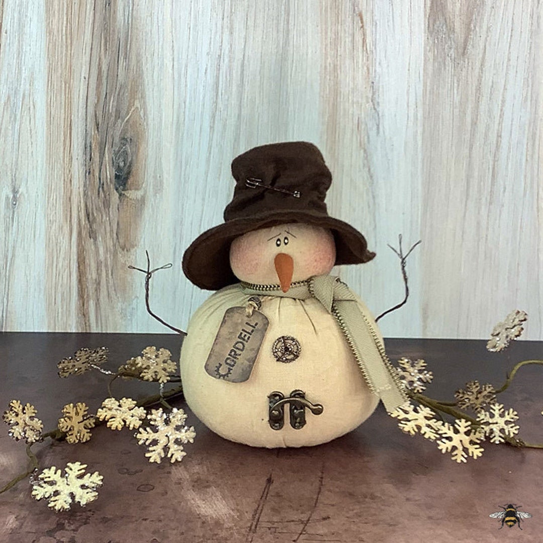 Honey and Me, Snowman Doll, Top Hat Snowman, Soft Sculpture Doll ...