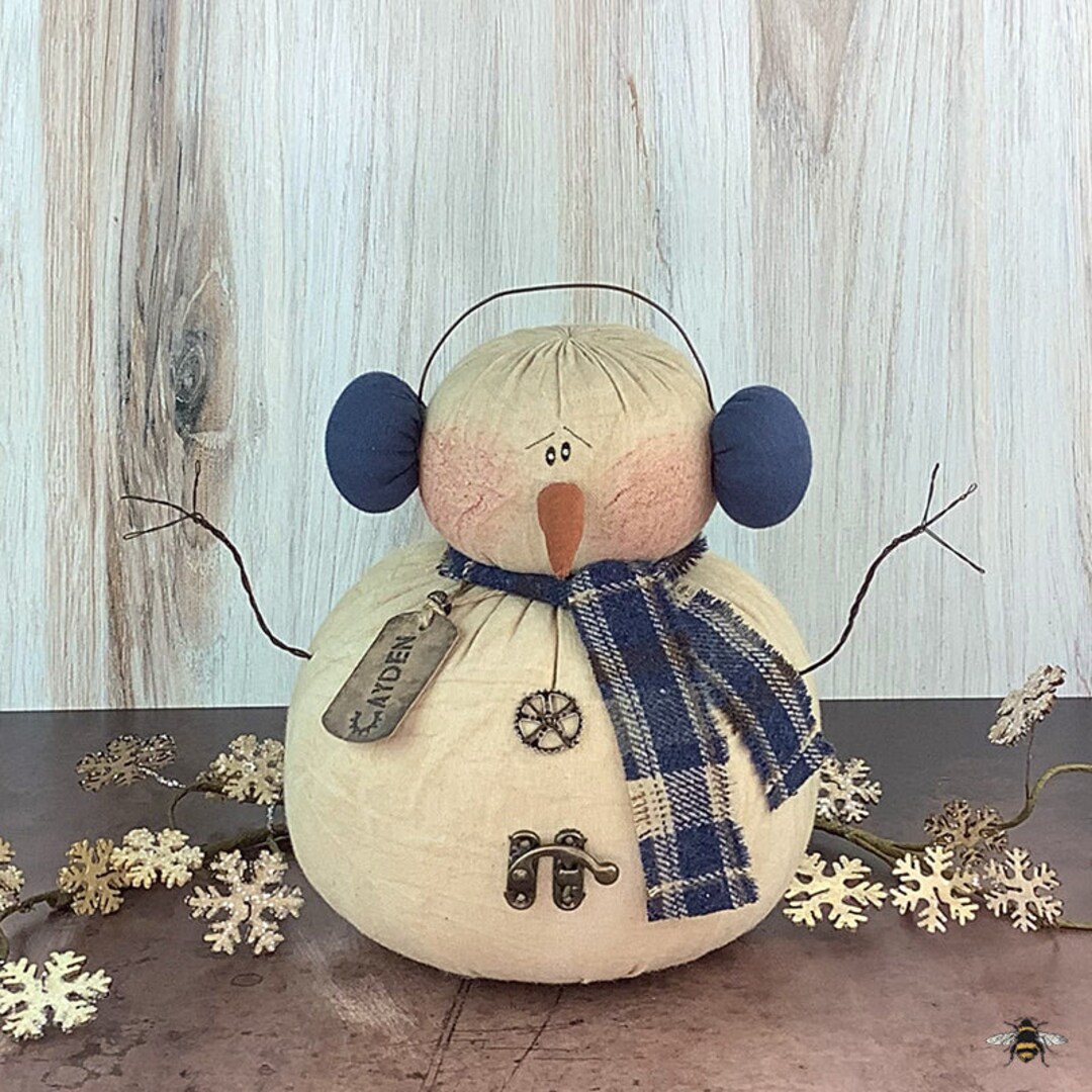 Honey and Me, Snowman Doll, Soft Sculpture Doll, Snowman Decorations ...
