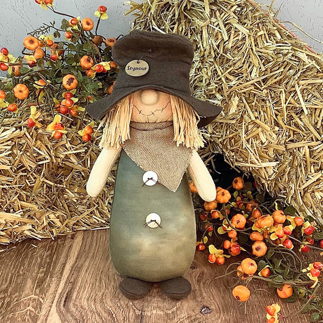 Seymour the Groovy Soft Sculpture Doll, Whimsical Fall Gift, Dark Tie ...