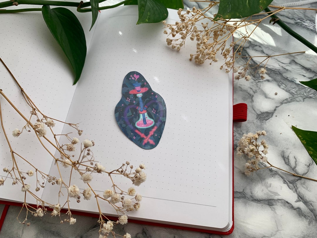 Holographic Glossy Vinyl Hookah Stickers Die Cut Waterproof Glitter ...