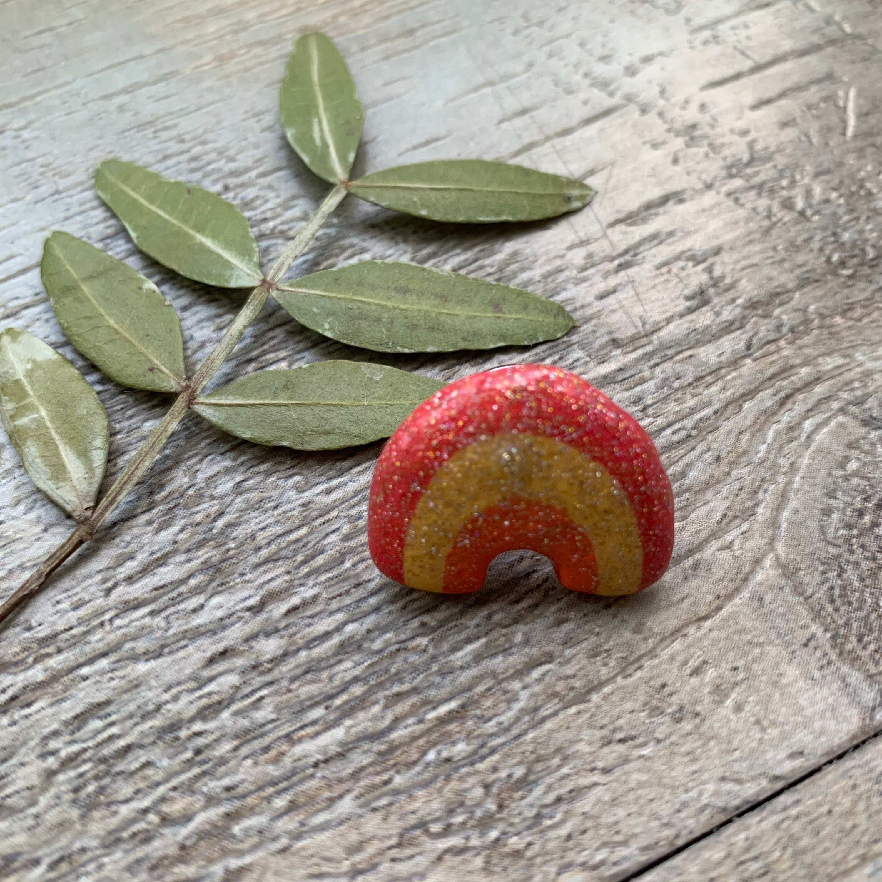 Handmade Rainbow Pins With Holographic Glitter | Etsy