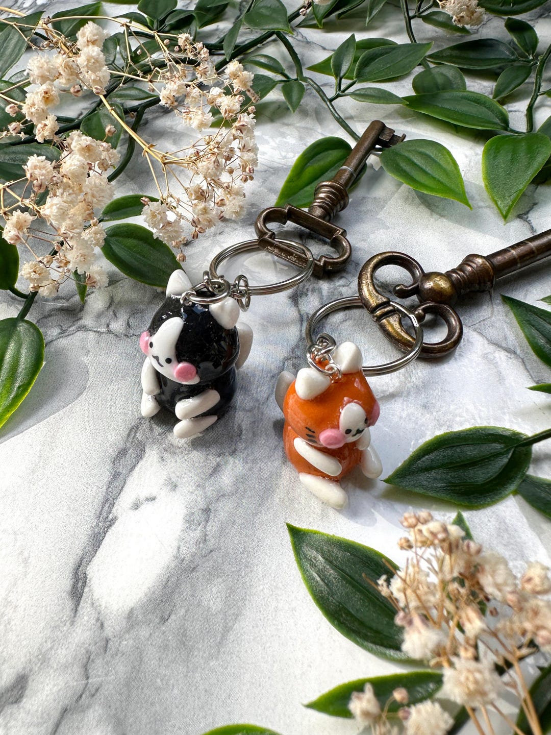 Cat Charm | Handmade Key Chains | Cute Kitties | Kitten Accessory ...