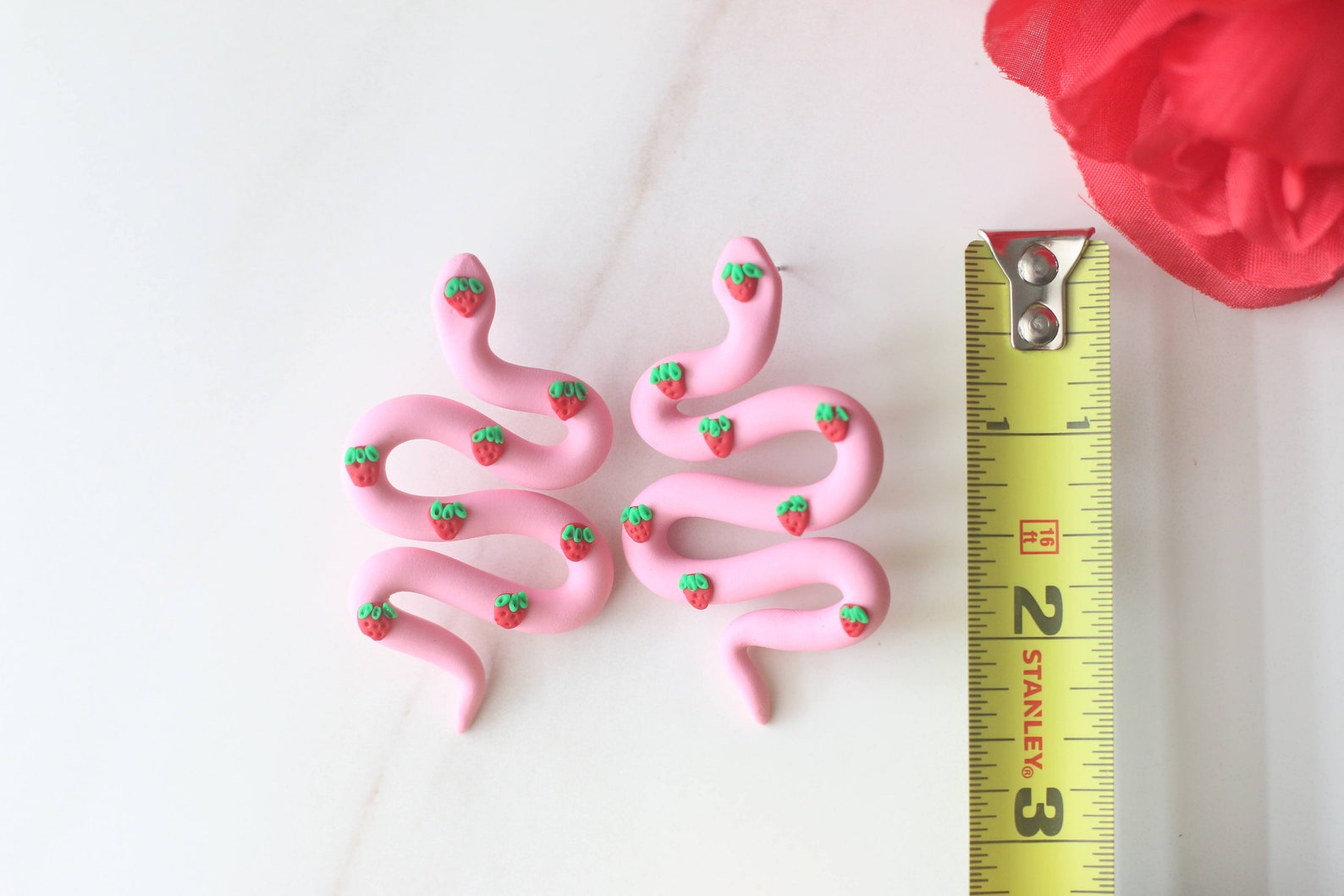 Polymer Clay Snake Earrings Statement Earrings Colorful | Etsy