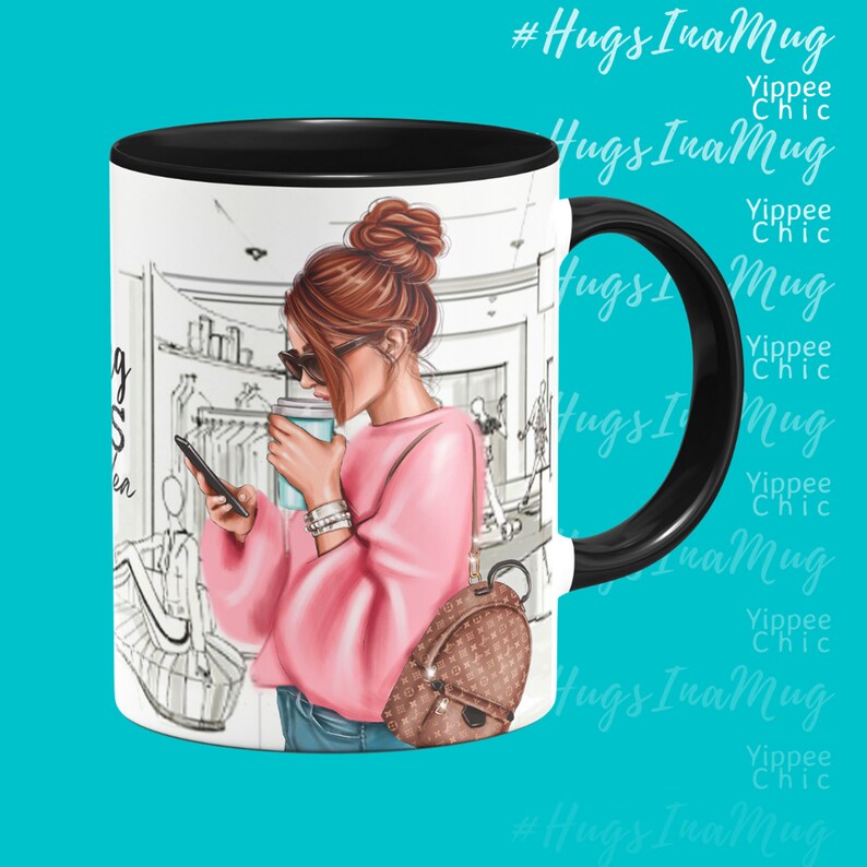 Shopping Coffee Mug Shopaholic Mug Glam Mug Gift for Her - Etsy