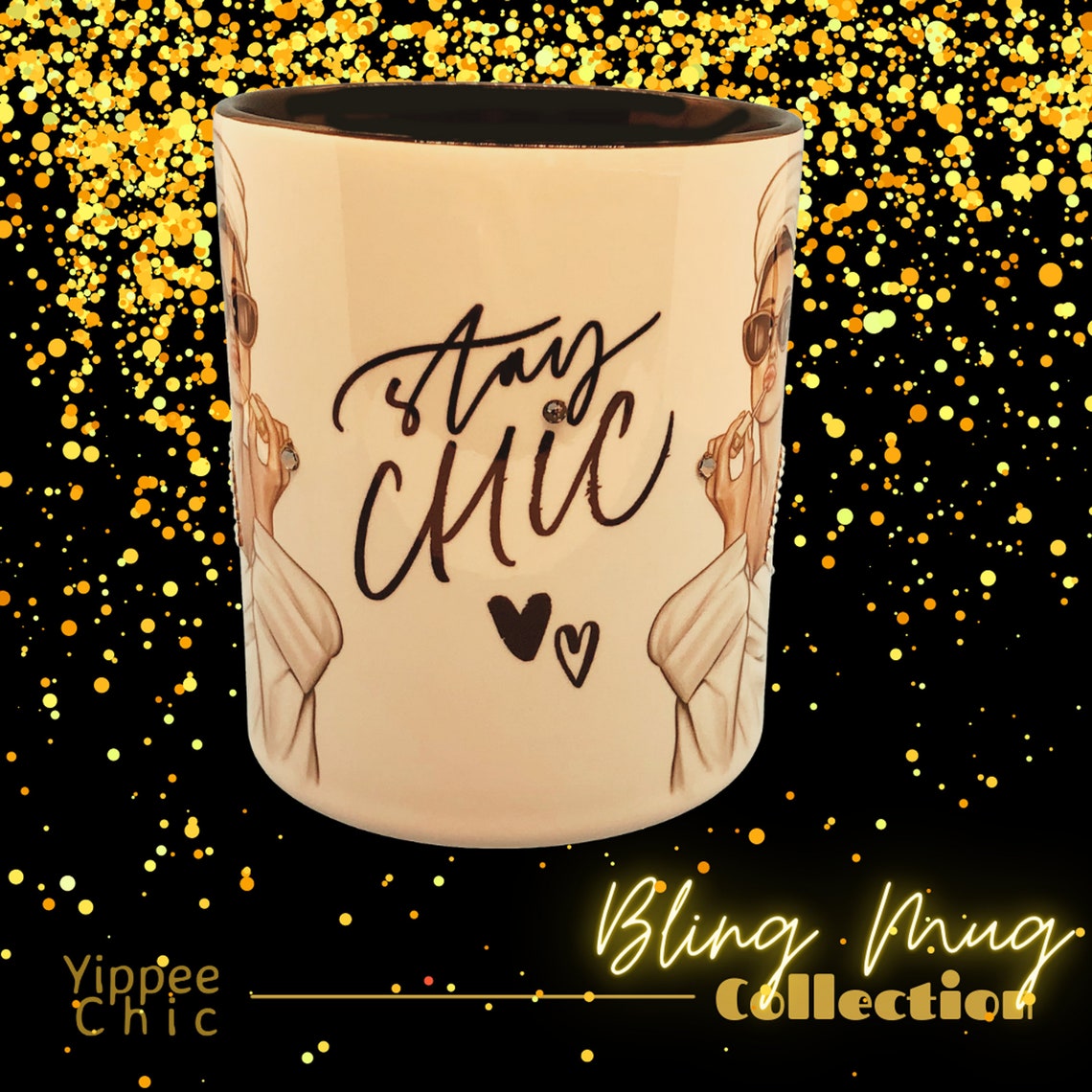 Bling Chic Coffee Mug Flashy Mug Glam Mug Perfect Gift | Etsy