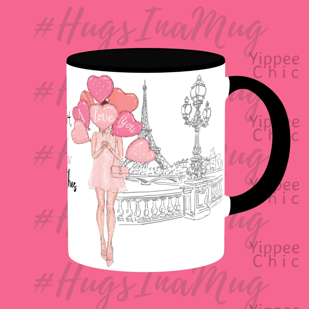 Love Coffee Mug / Fashion Lovers Mug / Chic Gift for Her / Designer ...