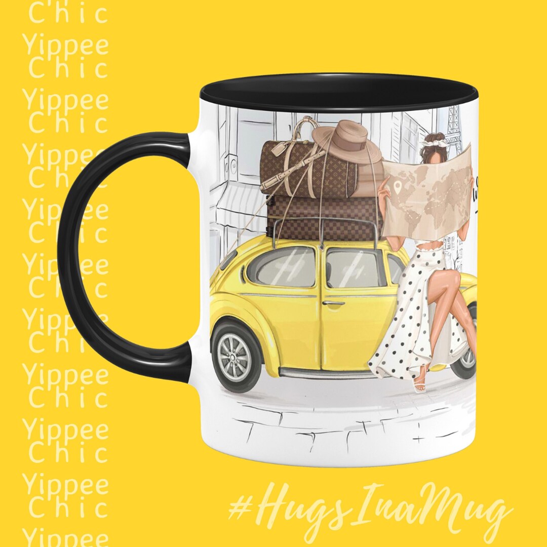 Travel Girl Coffee Mug Fashion Mug Perfect Gift for Her Glam Mug Travel ...