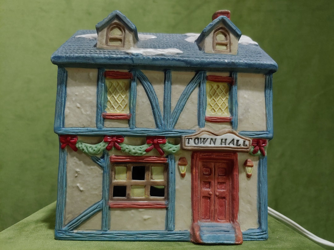 Town Hall for a Christmas Village by National Decorations - Etsy