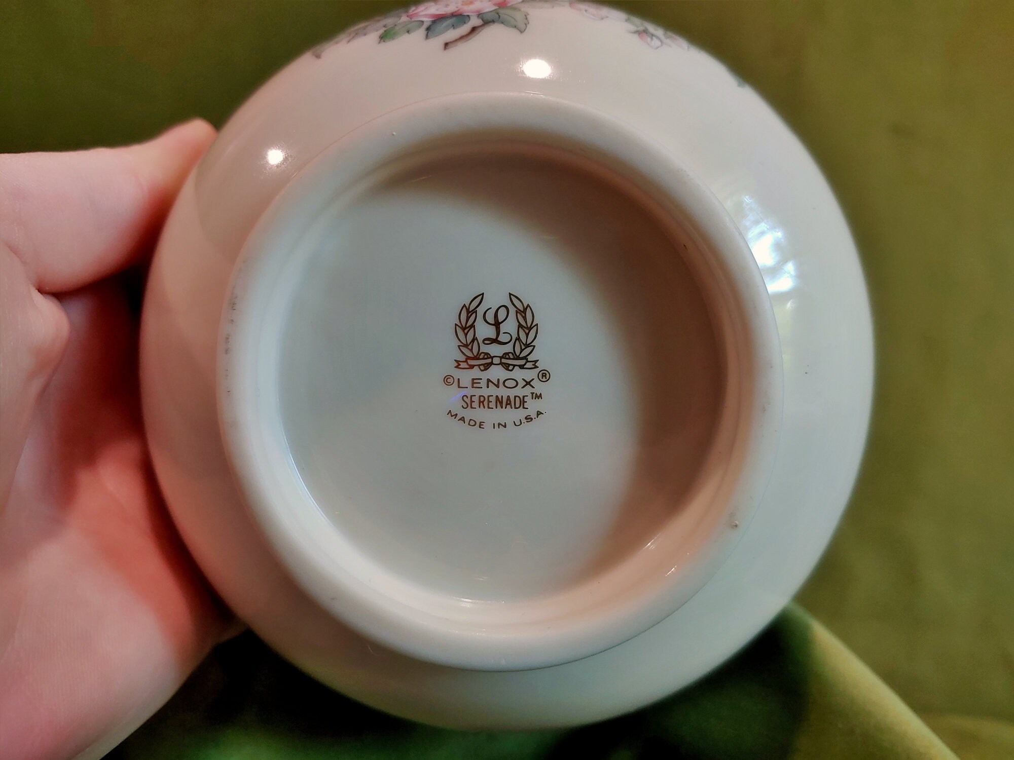 Lenox Serenade Pattern Footed Bowl With 24k Gold Trim - Etsy