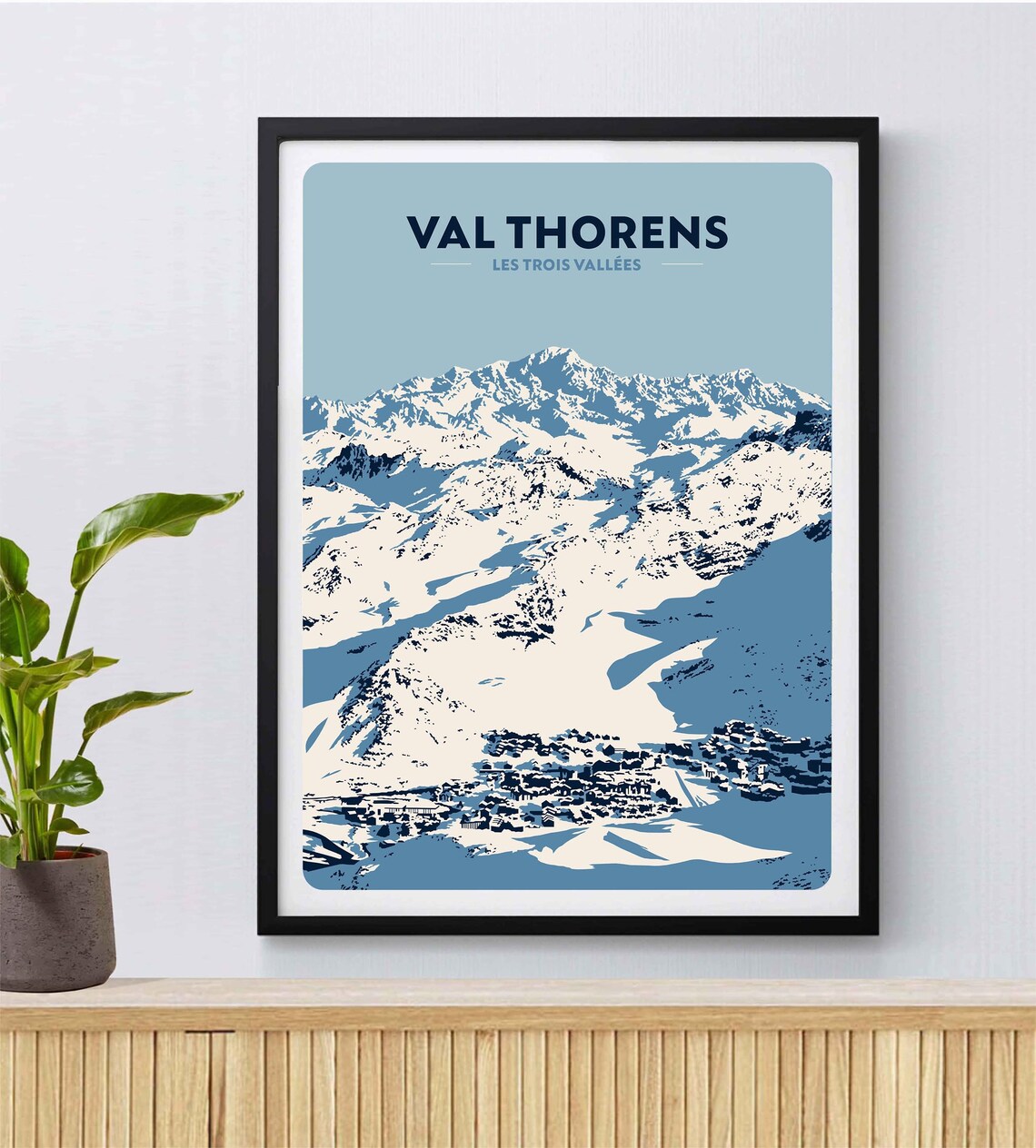 Val Thorens Poster Three Valleys Print Giclée Fine Art - Etsy UK