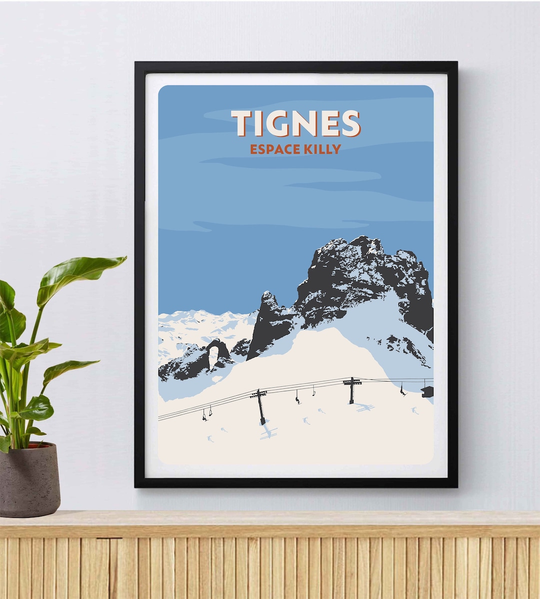 Tignes Ski Resort Poster, Giclée Fine Art Print, Espace Killy, Ski ...