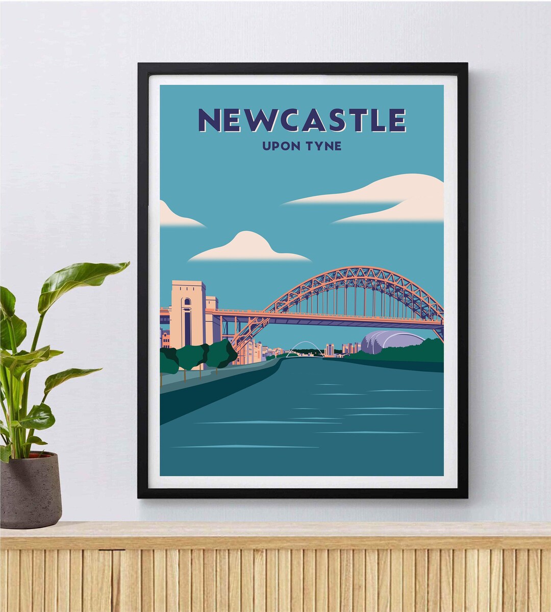 Newcastle Print, Newcastle Upon Tyne Poster, the Tyne Bridge, England ...