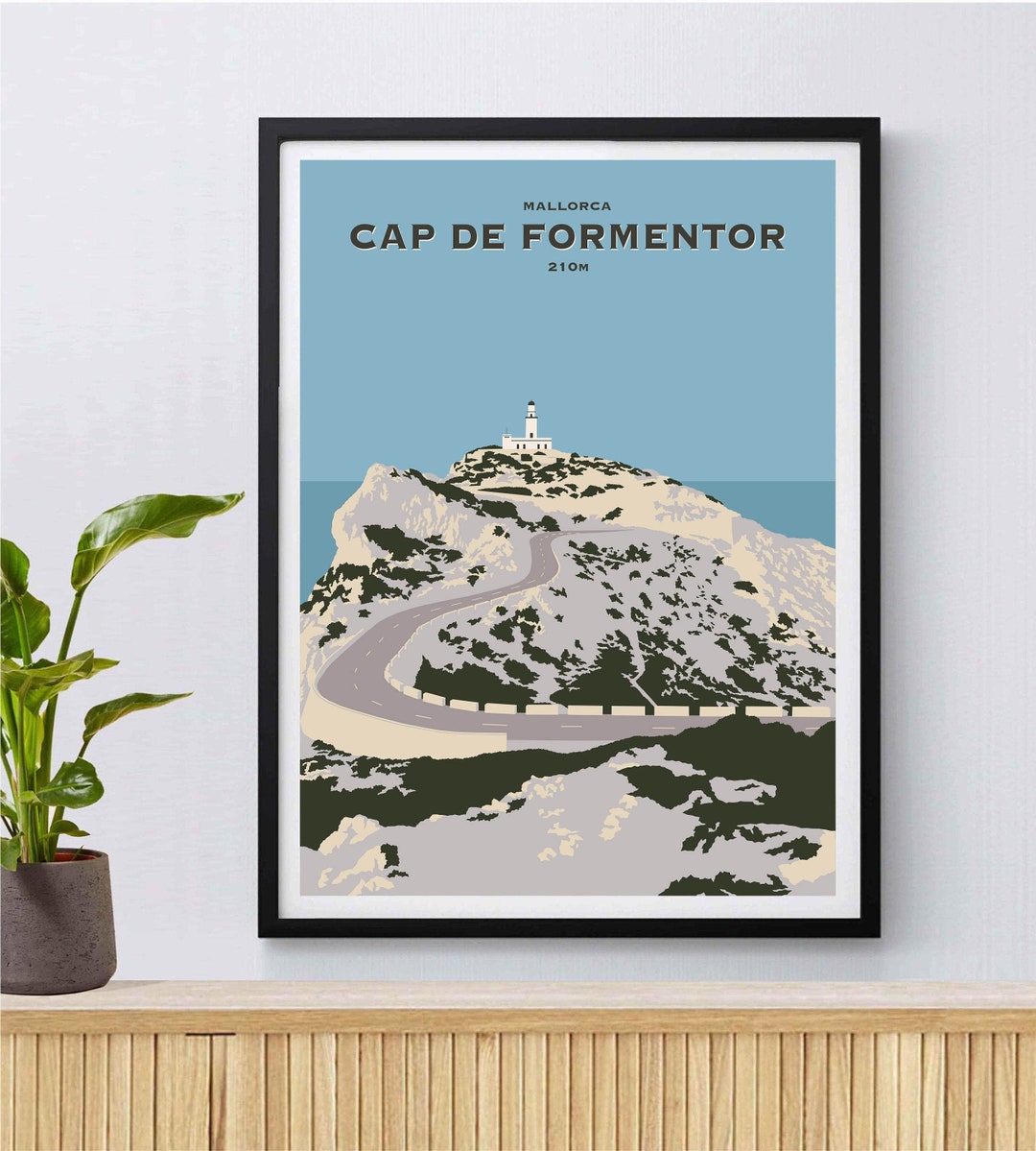 Cap De Formentor, Cycling Print, Cyclist Gift, Mallorca - Etsy