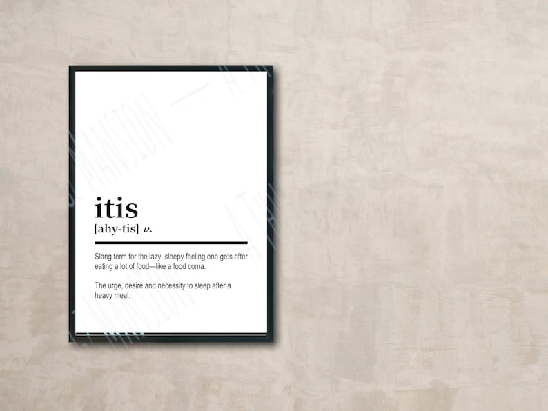 Itis Definition Print, Funny Foodie Kitchen Art (digital Download) - Etsy