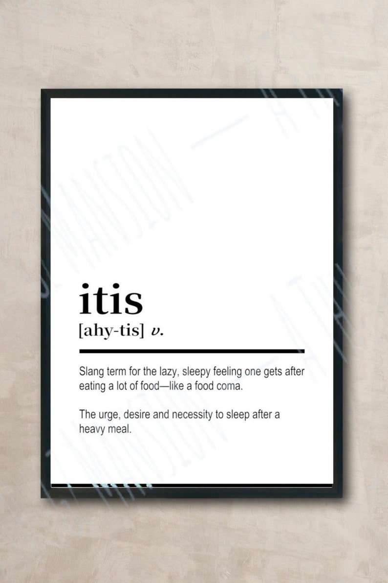 Itis Definition Print, Funny Foodie Kitchen Art (digital Download) - Etsy