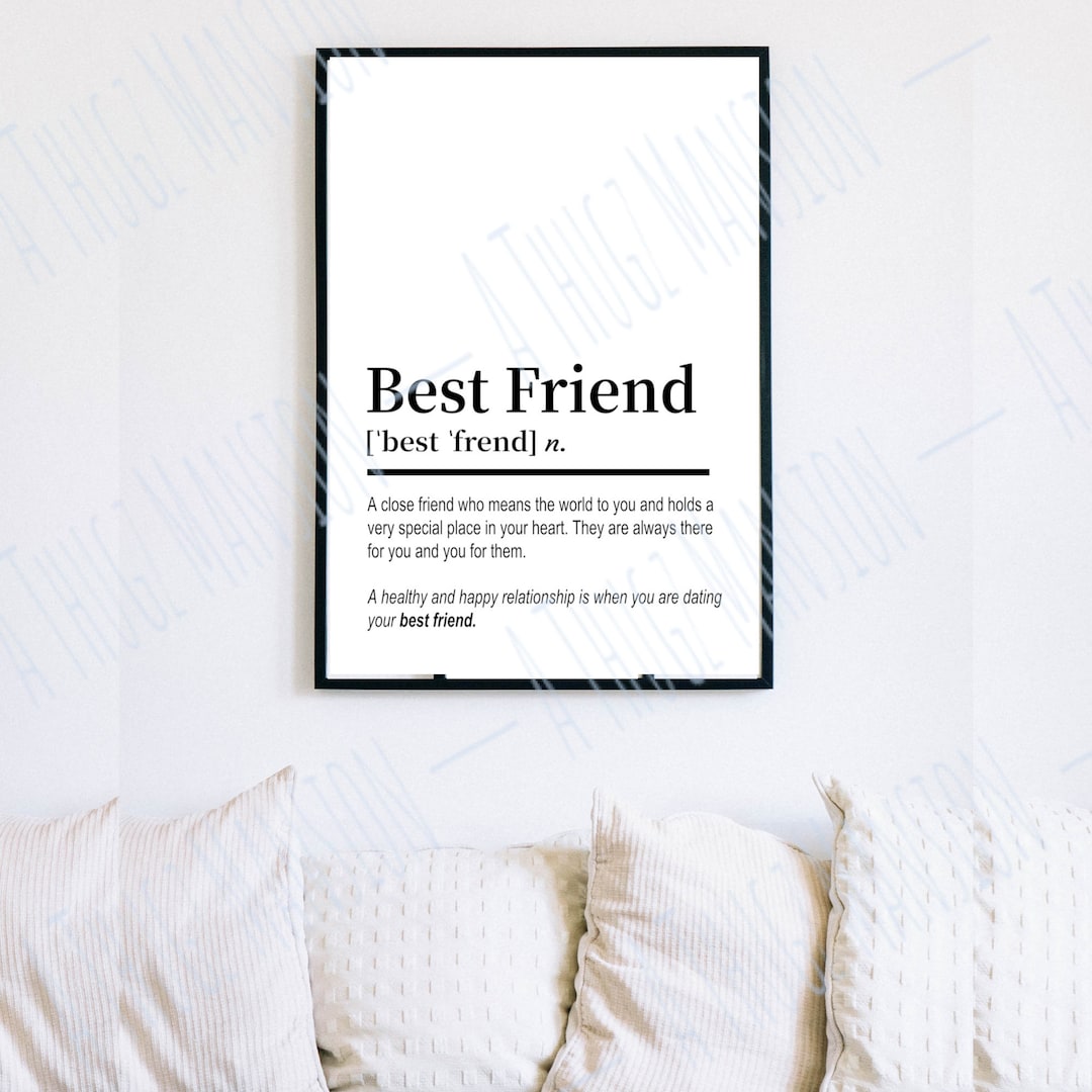 Best Friend Definition Printable Wall Art, Digital Download, Bestie ...