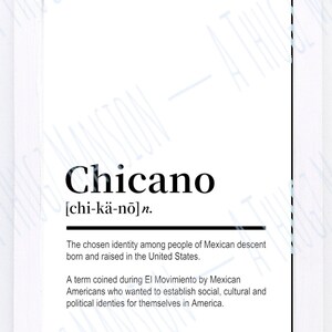 Chicano Definition Printable Wall Art, Digital Download, Home Decor ...