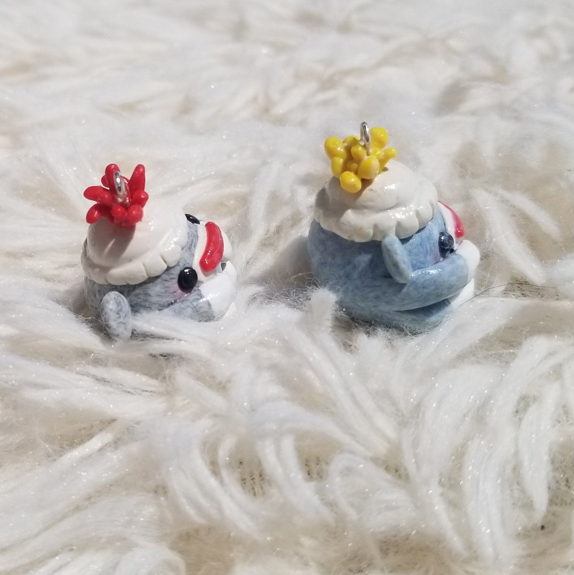 Kawaii Chubby Sock Monkey Clay Charms Cute Polymer Clay | Etsy