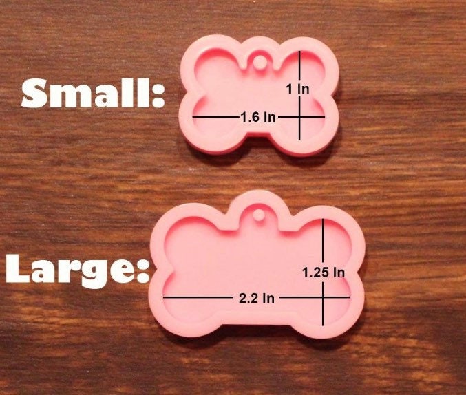 Dog Tag, Glitter, Resin, Dog Bone Shape, Cute, Personalized, Custom ...
