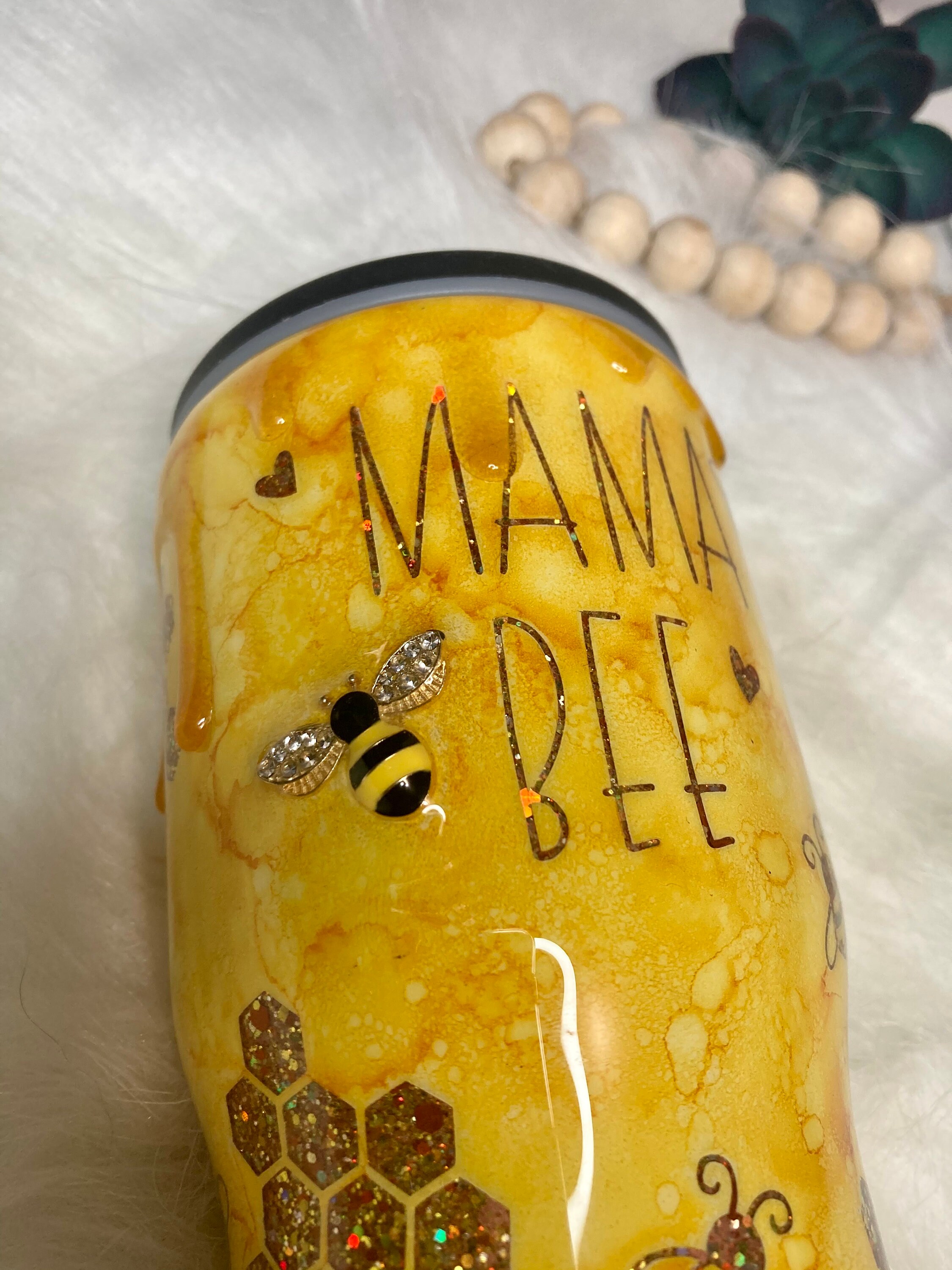 Mama Bee Queen Bee Honey Bee 20 Oz. / 30 Oz. Skinny or Curvy - Etsy
