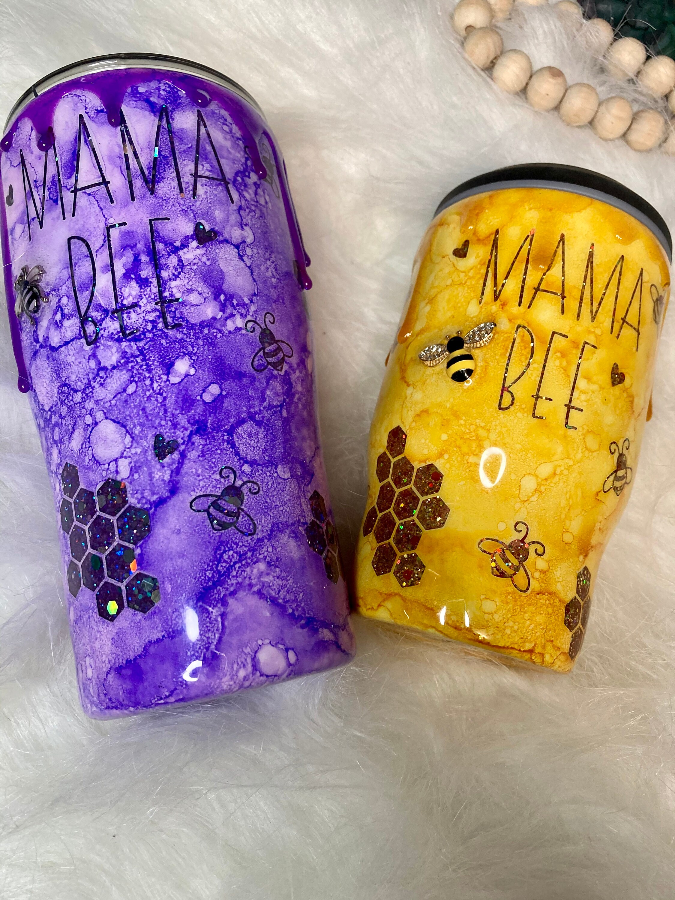 Mama Bee Queen Bee Honey Bee 20 Oz. / 30 Oz. Skinny or Curvy | Etsy