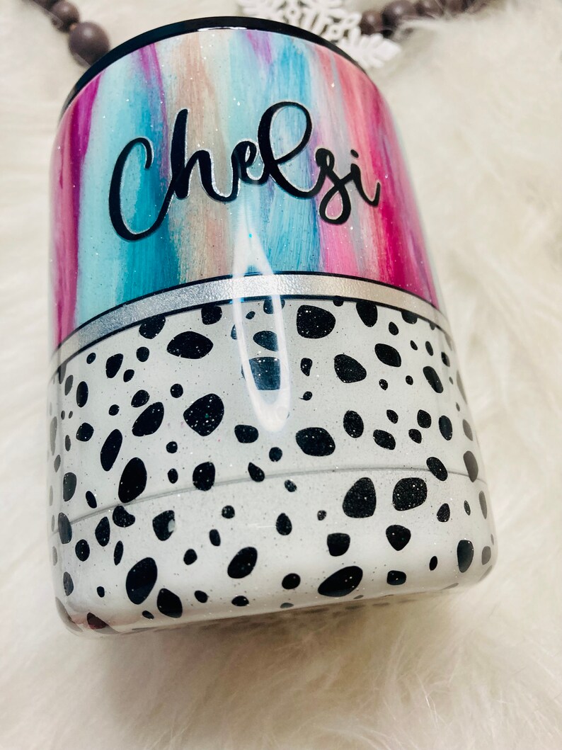 Brush Stroke, Animal Print, Dalmatian Spots, Handmade. Epoxy 20oz/30oz ...