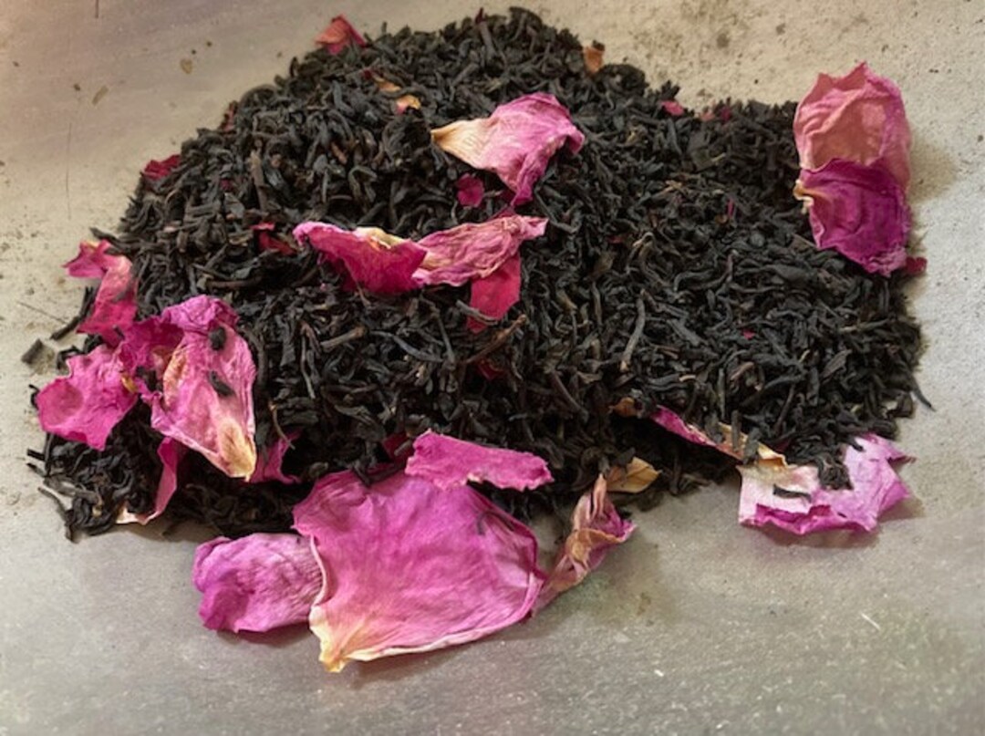 Rose Black Tea With Rosea Rugosa 4 Ounces - Etsy