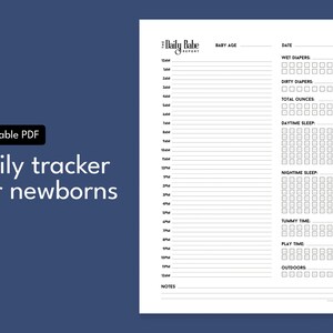Printable Daily Newborn Care Tracker Feeding Schedule, Infant Tracker ...