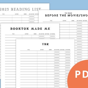 2023 Reading List, Printable Reading List, Booktok Made Me Do It, TBR ...