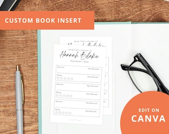 Library Borrower Card - Etsy