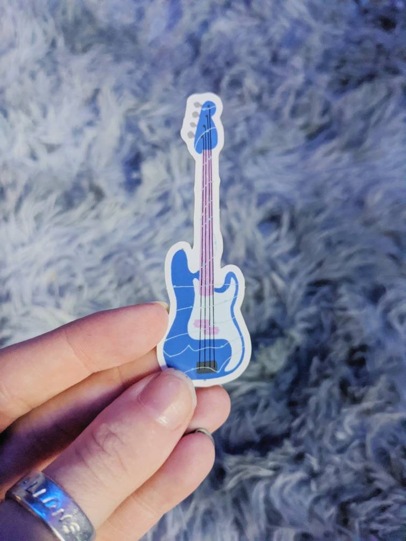 Bass With Fairy Lights Sticker Cute Sticker Instrument - Etsy