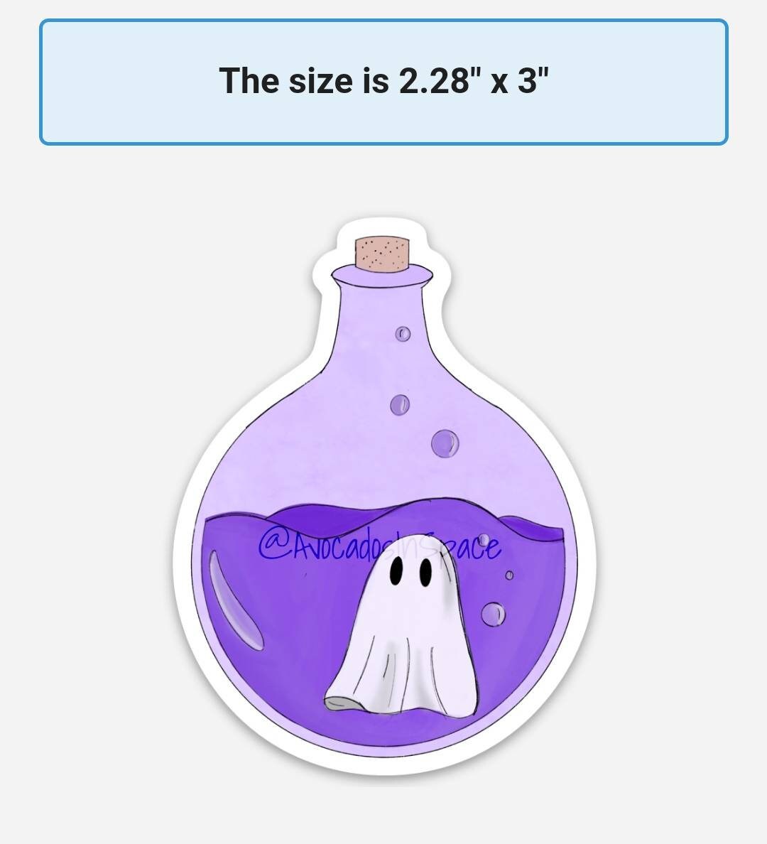 Ghost Sticker | Ghost in a Bottle | Halloween Sticker | Spooky Sticker ...