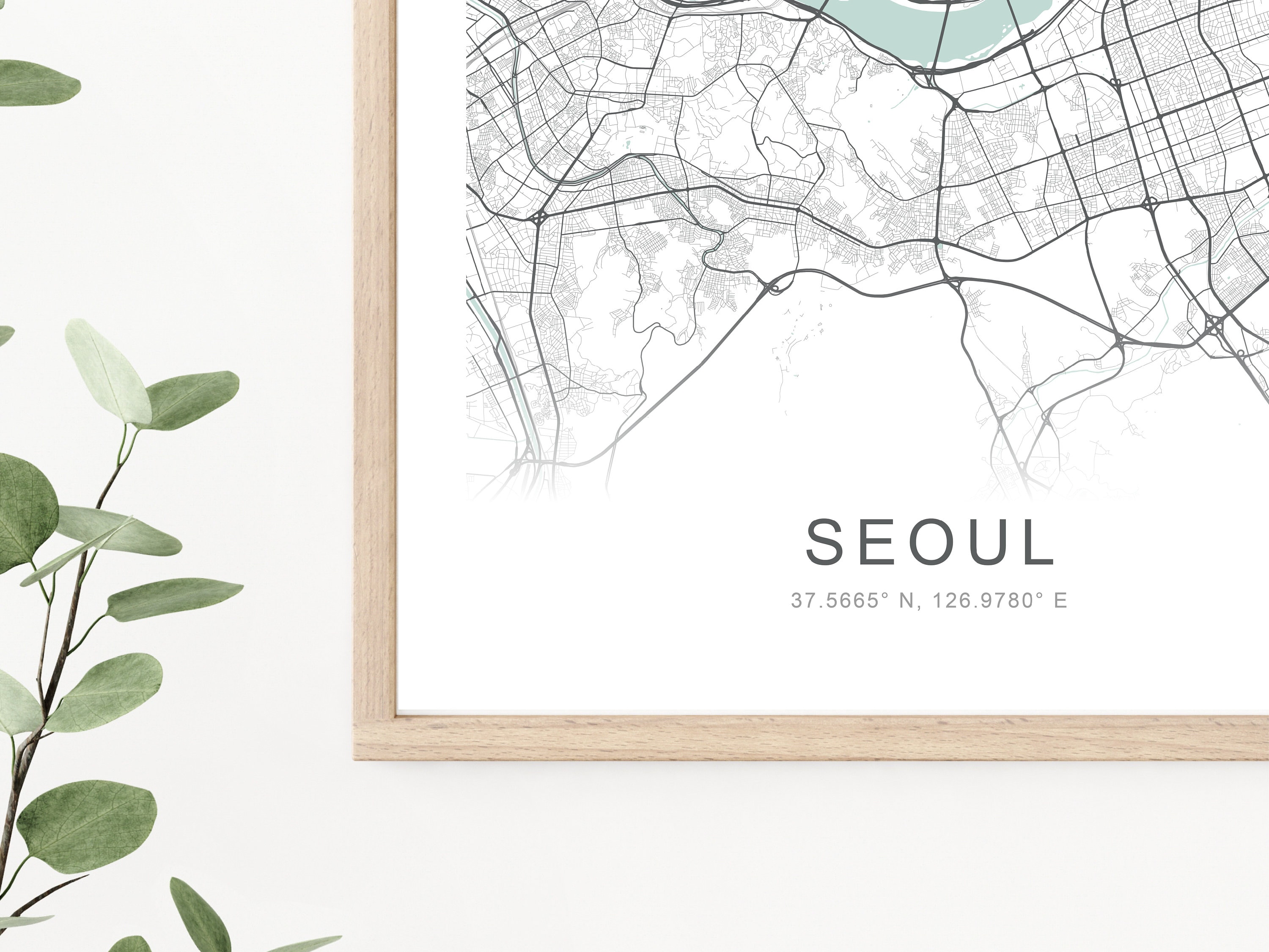 Seoul City Map Print Seoul South Korea Poster Seoul Wall - Etsy