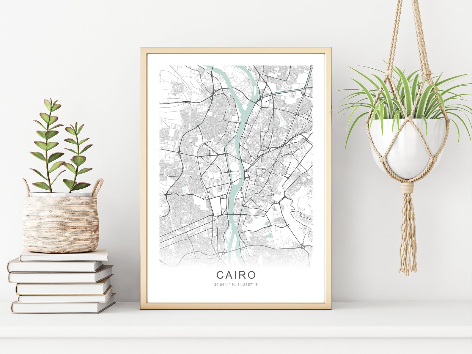 Cairo City Map Print, Cairo Egypt Poster, Cairo Wall Art, Cairo Street ...
