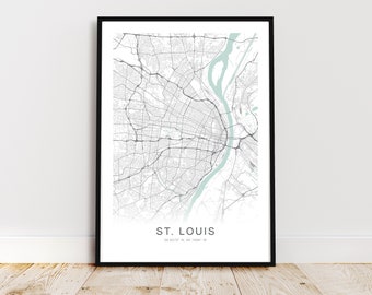 St. Louis Neighborhood Poster Saint Louis St. Louis STL St - Etsy