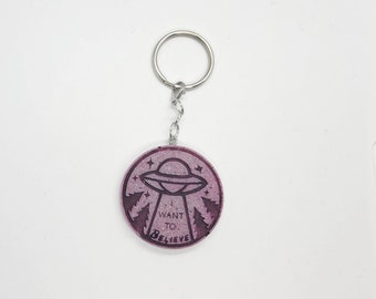 Resin Alien Ufo Keychain - Etsy