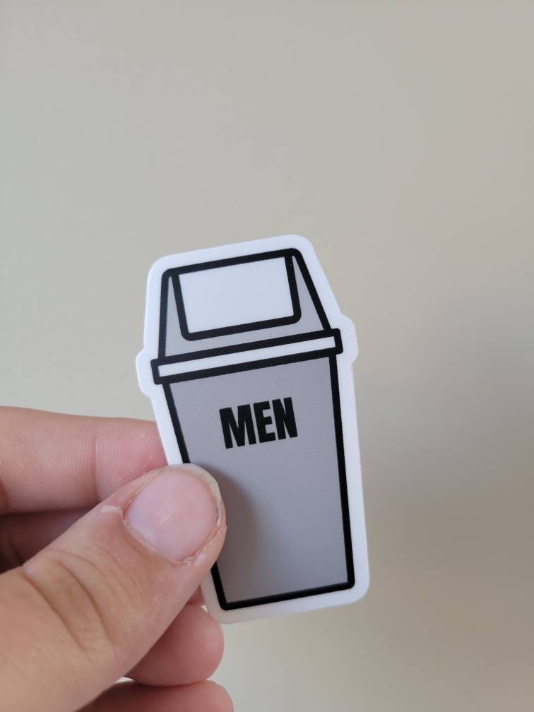 Men Are Trash Sticker, Vinyl Sticker, Waterbottle Sticker, Waterproof ...