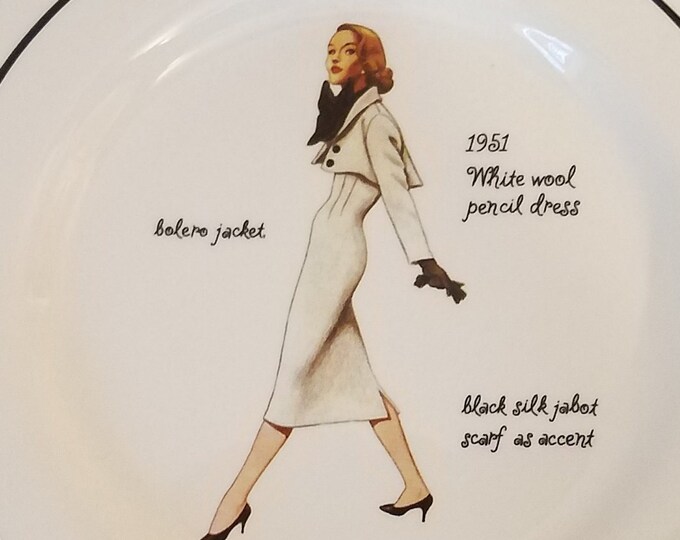 Michael Alan Designs - Vintage Ceramic Fashion Plates - Set of 2 Depict ...