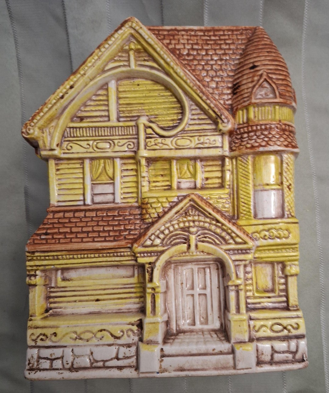 Treasure Craft Vintage Ceramic Hand Painted Victorian Yellow & Brown ...