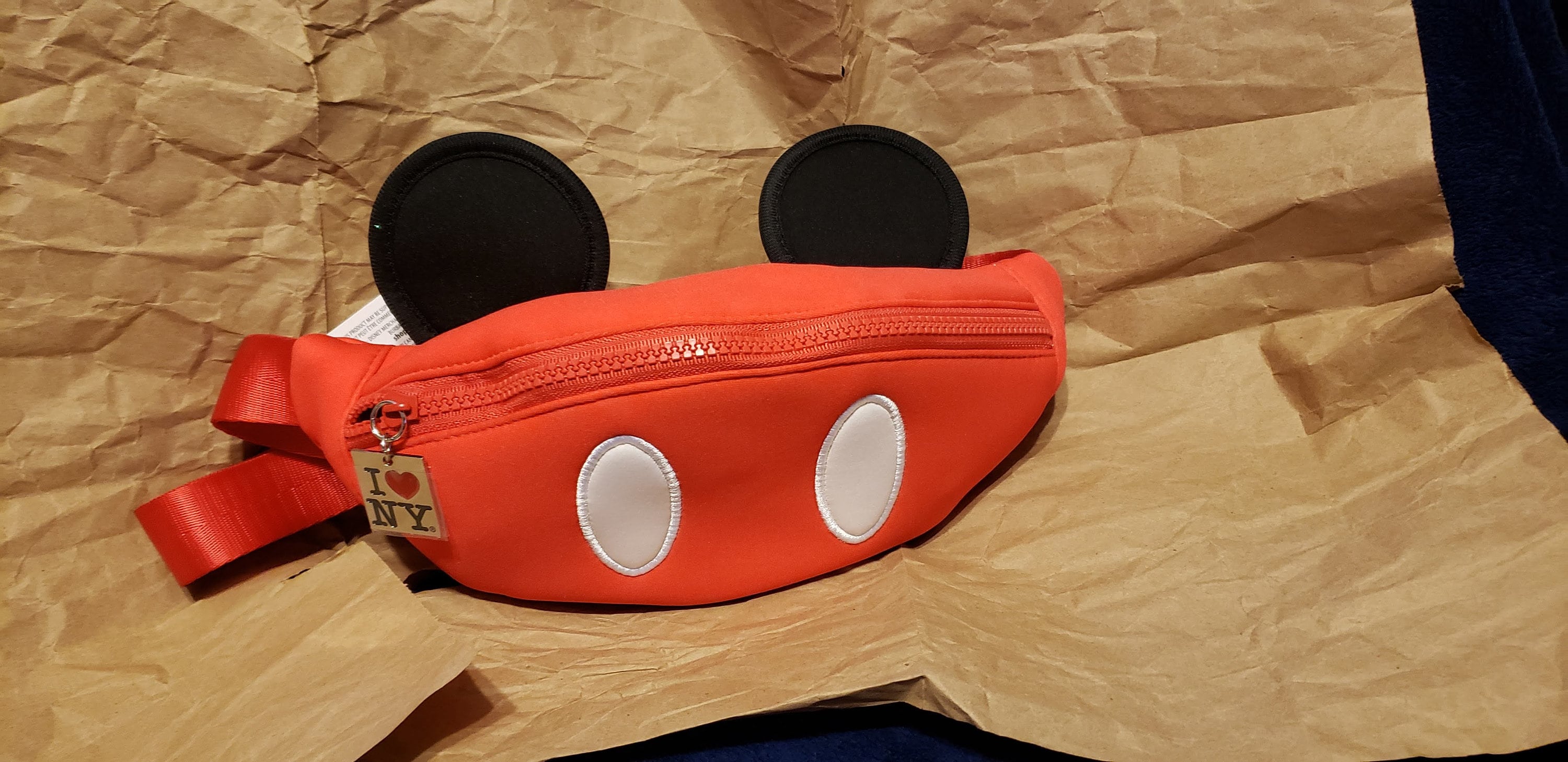 Disney's Mickey Mouse Suspender Style Hip Pack With NYC Metal Zipper ...