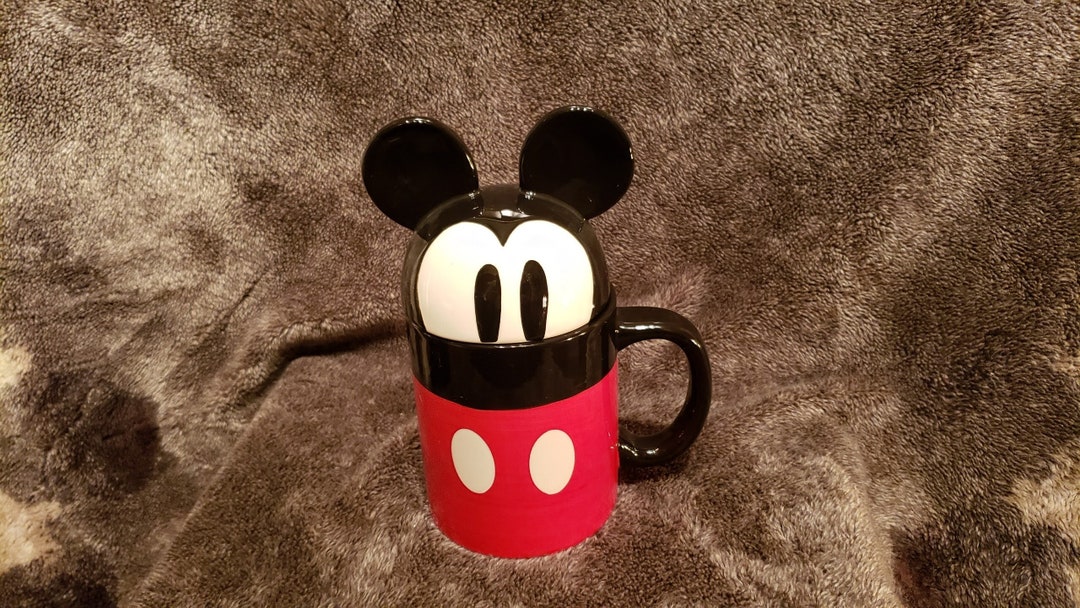 Disney's Mickey Mouse Covered Mug All Ceramic, Figural, Hand-painted ...