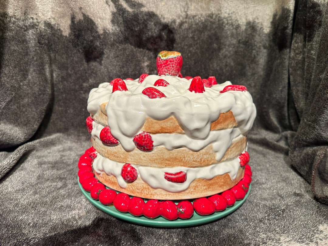 Shafford Brand Strawberry Cake Plate With ADDED French Strawberry Cake ...