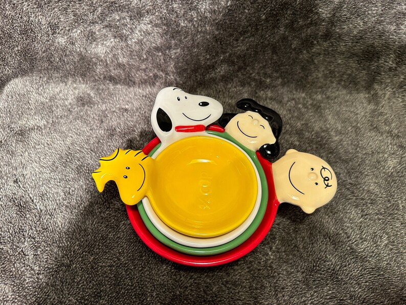 Hallmark Peanuts Characters 4-PC Set of Ceramic Hand Painted - Etsy
