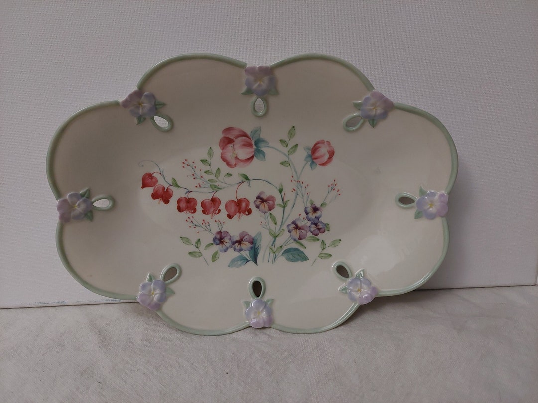 Lenox Spring Bouquet Collection Eyelet Raised Ceramic Collectible ...