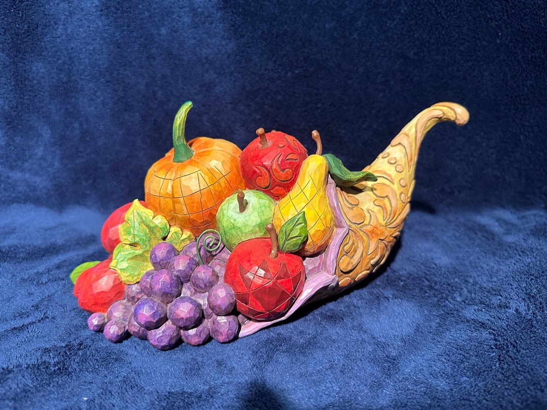Enesco's Jim Shore "horn of Plenty" Cornucopia - Porcelain Resin ...