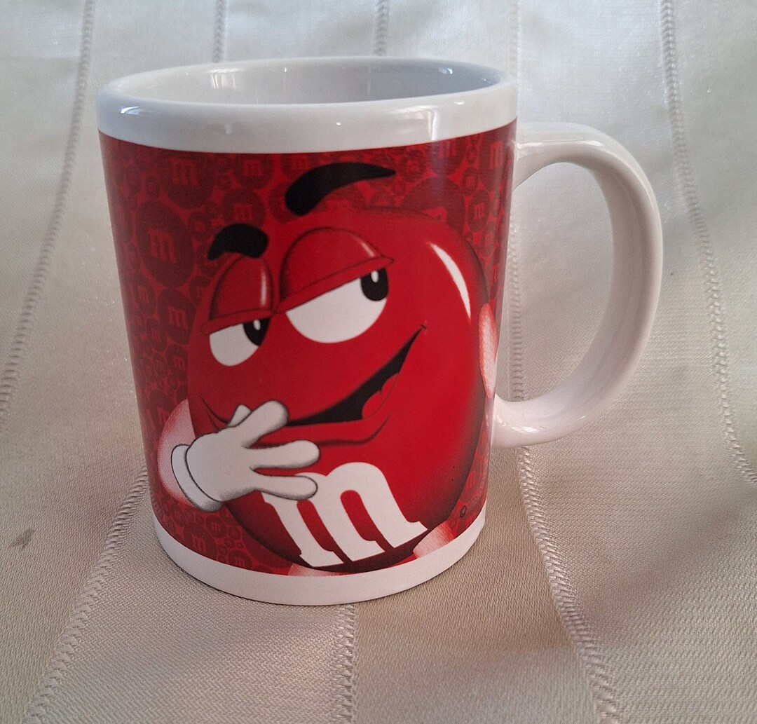 RED and YELLOW M&M Candy Handled Mug - Mars Candy Theme - GORGEOUS ...