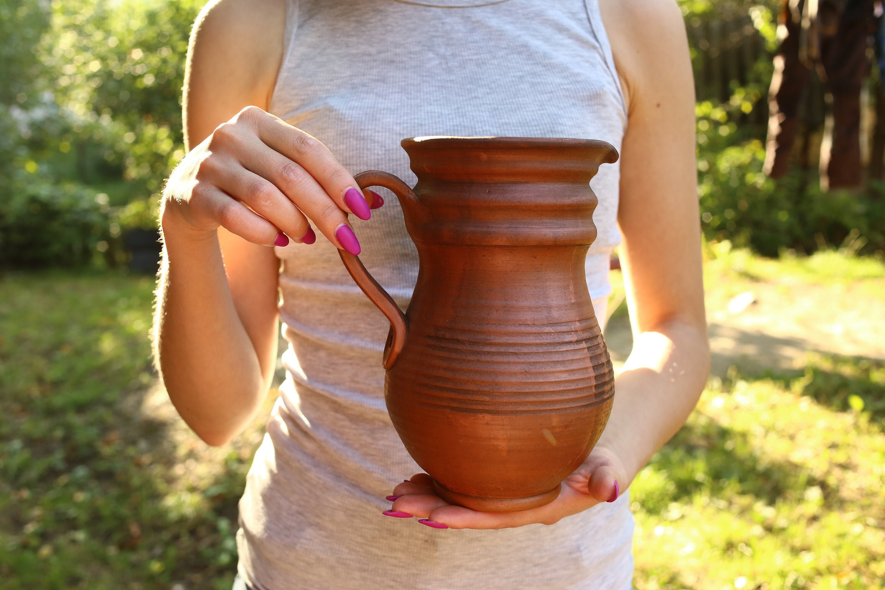 Handmade Pottery Bottle Fine Art Pottery Pitcher Ceramic Duck Bottle ...