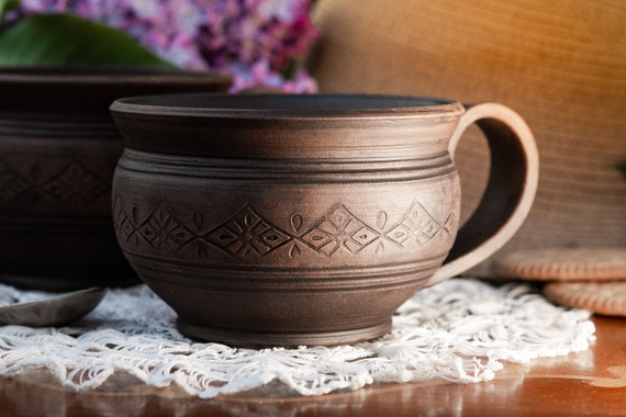 Rustic Pottery Coffee Handmade Cup Tea Cute Mug Ceramic - Etsy